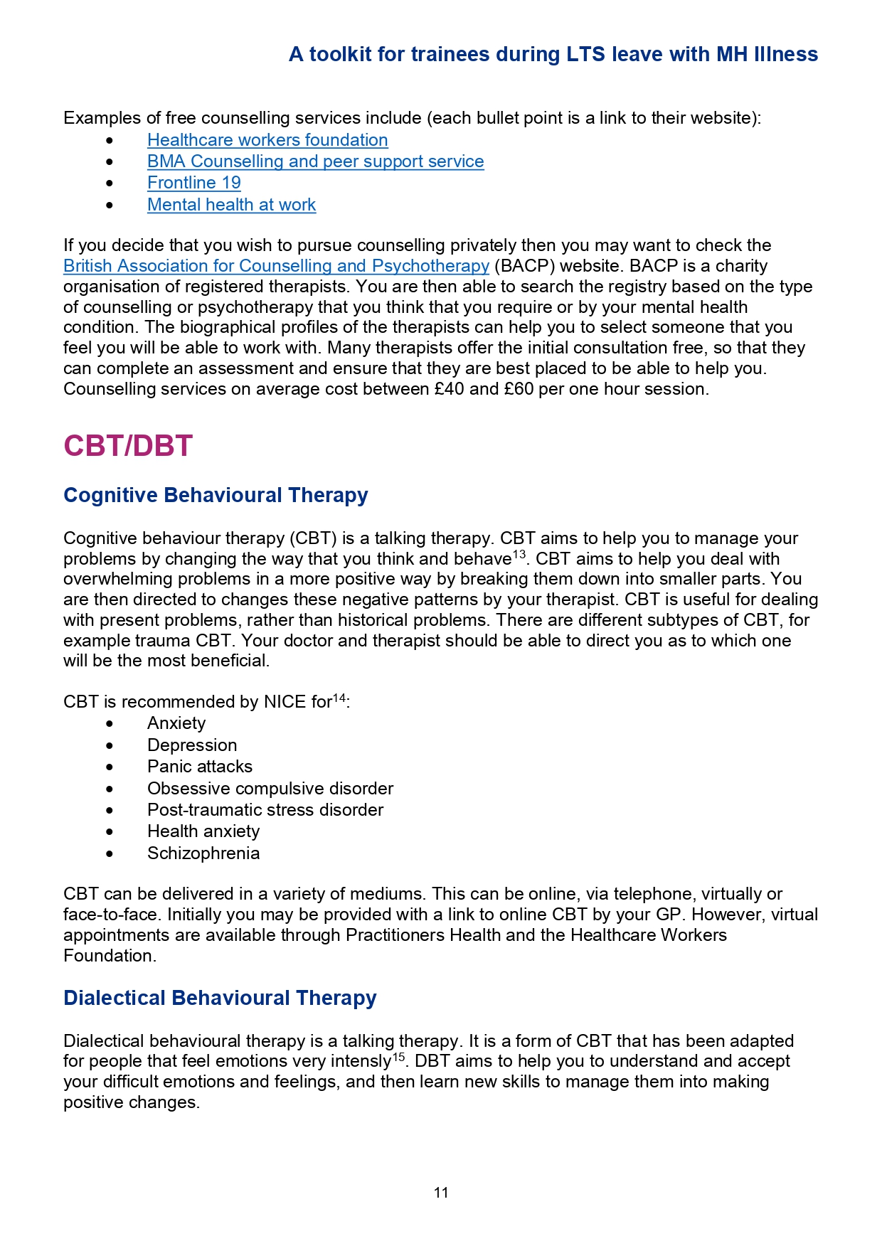 Lead Employer - MWL | NHSE Mental Health Toolkit